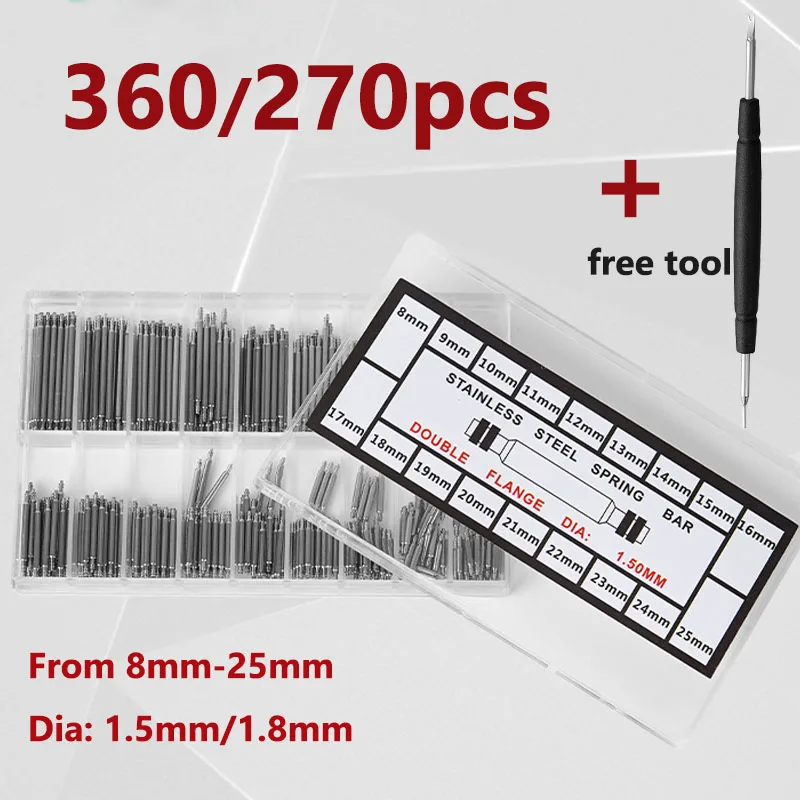 360pcs-270pcs-Watch-Strap-Spring-Pins-8mm-28mm-Stainless-Steel-Spring ...