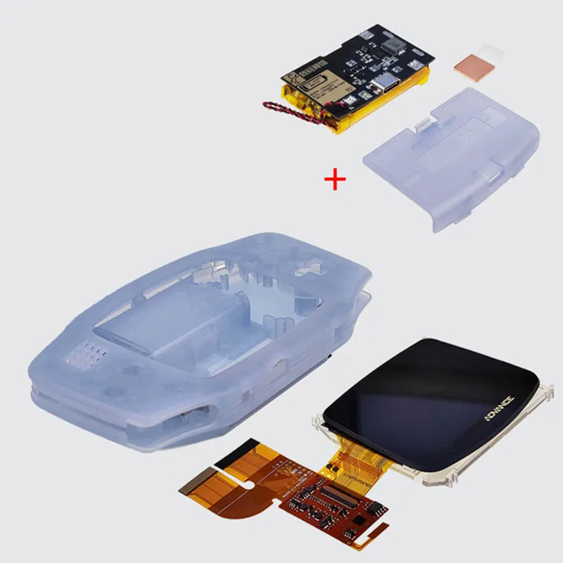 For-GBA-with-IPS-V3-Pre-Laminated-Screen-LCD-Shell-Kits-1800mAh-Built ...