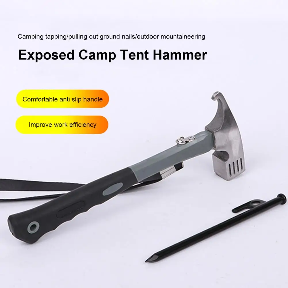 Tent-Hammer-with-Stake-Puller-Grond-Nail-Outdoor-Mountaineering-Hammer ...