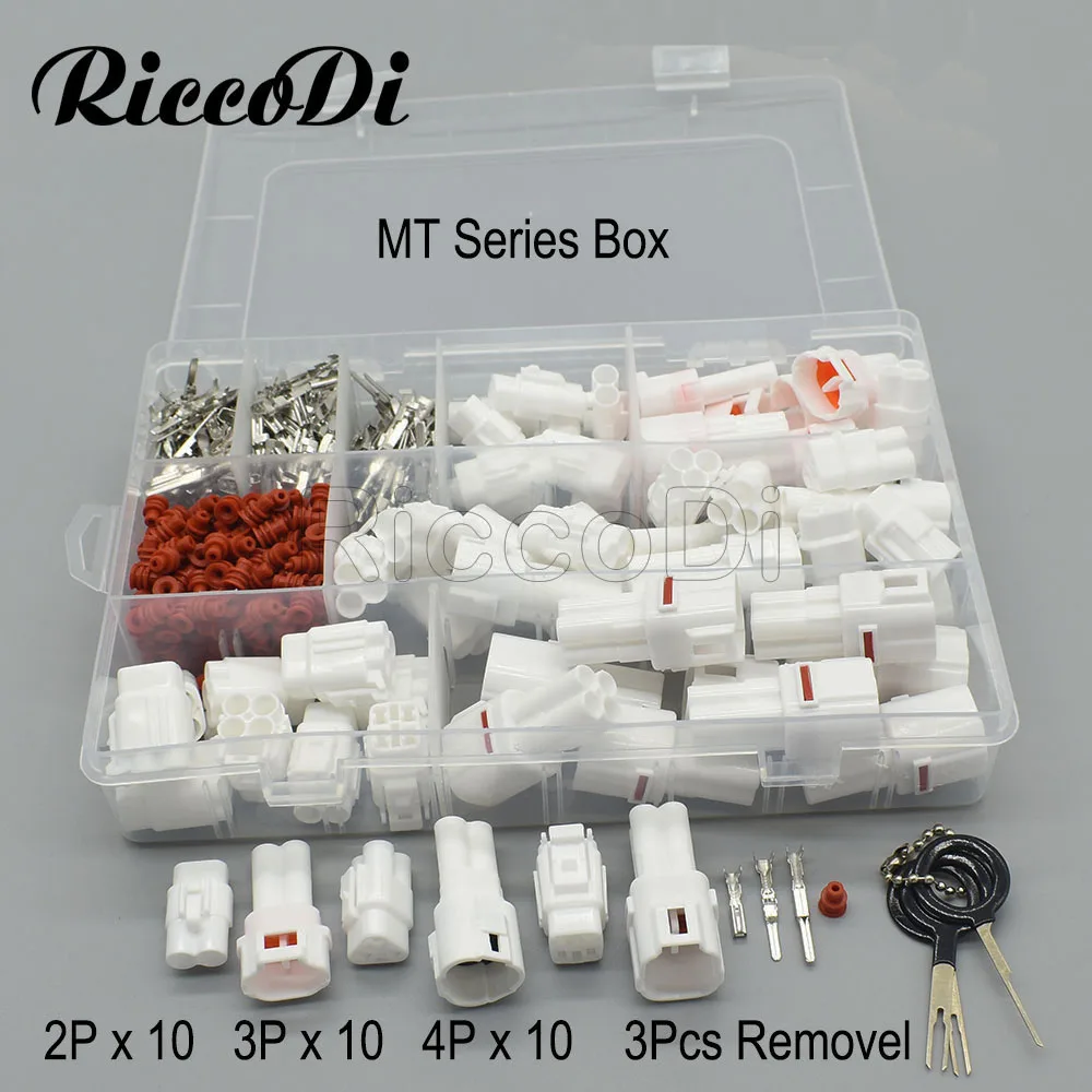 1-Box-423Pcs-MT090-2-3-4Pin-White-Black-Automotic-Waterproof-Female ...
