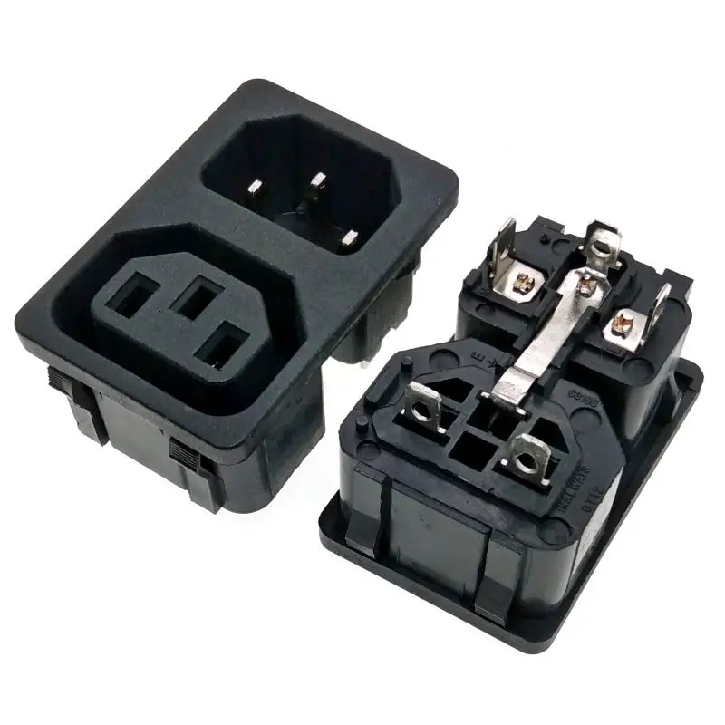 IEC-C13-C14-In-1-Male-Female-Panel-Mount-Inlet-Power-Socket-Connector ...
