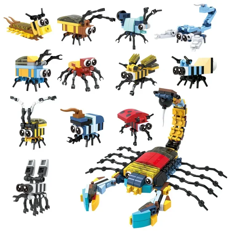 Creativity-Mini-Insect-Animal-World-Building-Block12-in-1Centipede ...