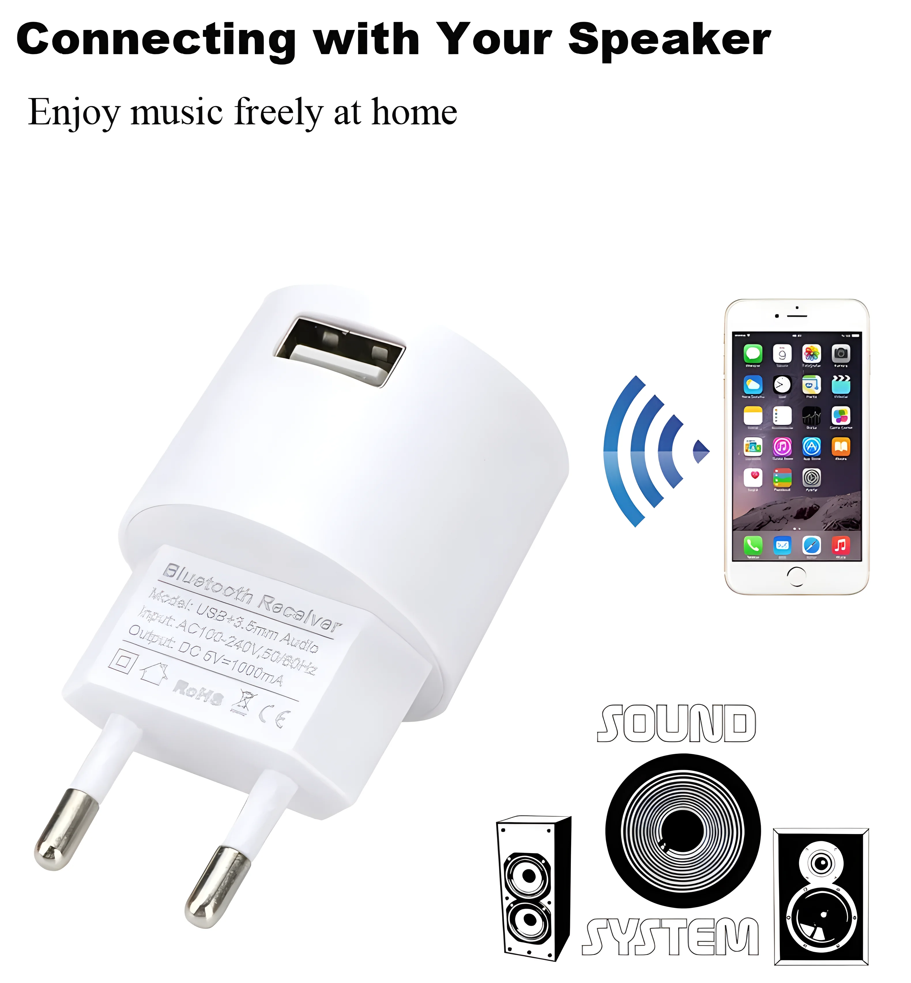 AC-110V-220V-Audio-Adapter-USB-Wall-Charger-Wireless-Bluetooth-Receiver ...
