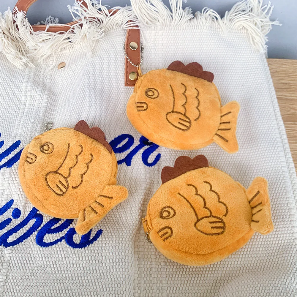 Seabream-Braised-Cute-Decoration-Cartoon-Plush-Small-Change-Bag-Mouth ...