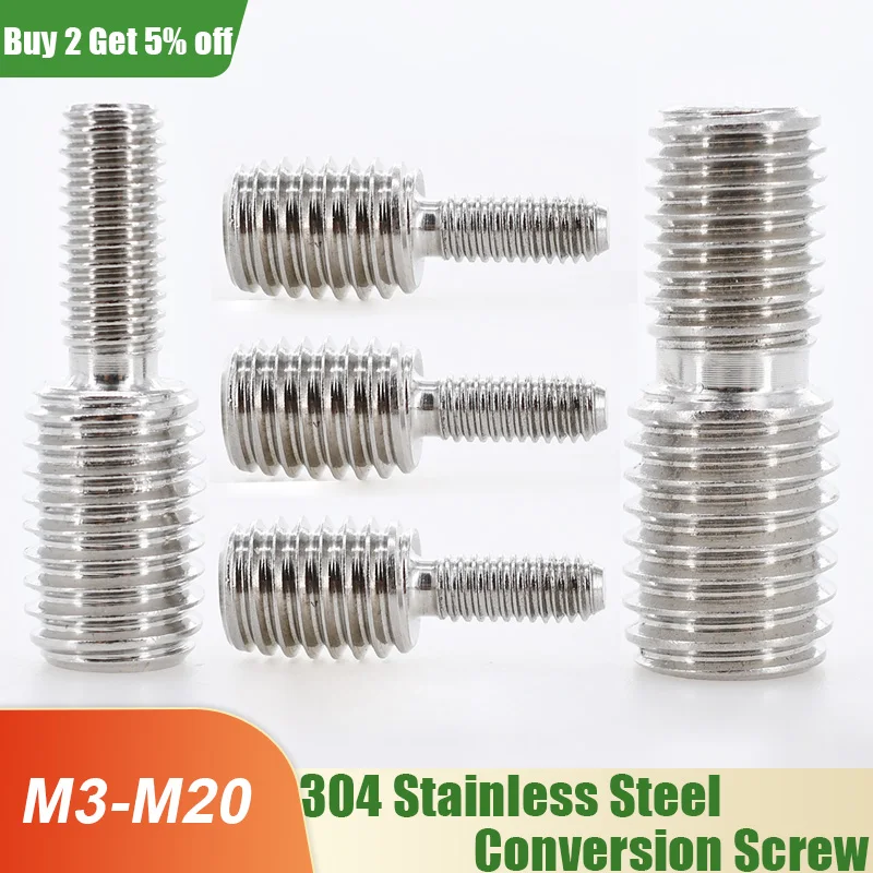 304-Stainless-Steel-Reducing-Conversion-Screws-Double-ended-Headless ...