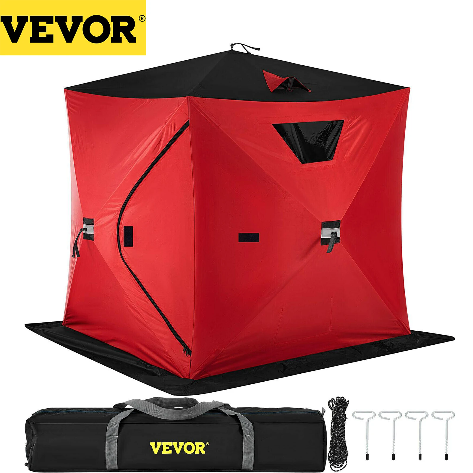 Vevor Ice Fishing Tent Shelter Shanty Pop-up 2-person 300d Oxford ...