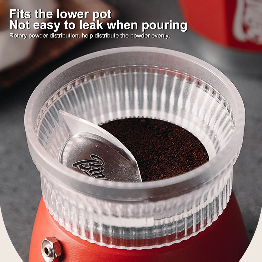 Tamper-de-caf-para-Moka-Pot-anillo-de-dosificaci-n-de-polvo-giratorio ...