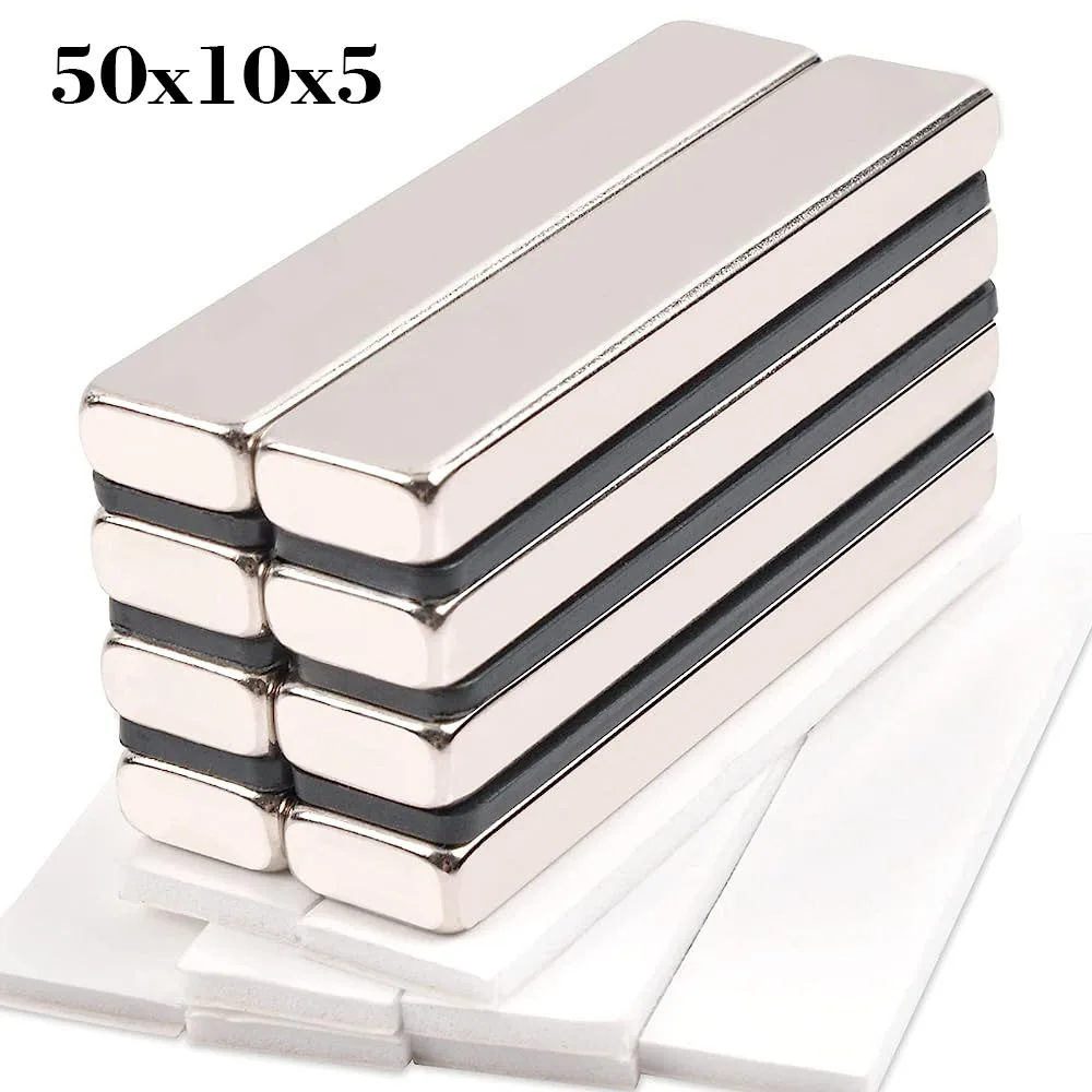 2-4-10-20Pcs-50x10x5-Magnet-Neodymium-Magnets-Imanes-De-Neodimio-Super ...