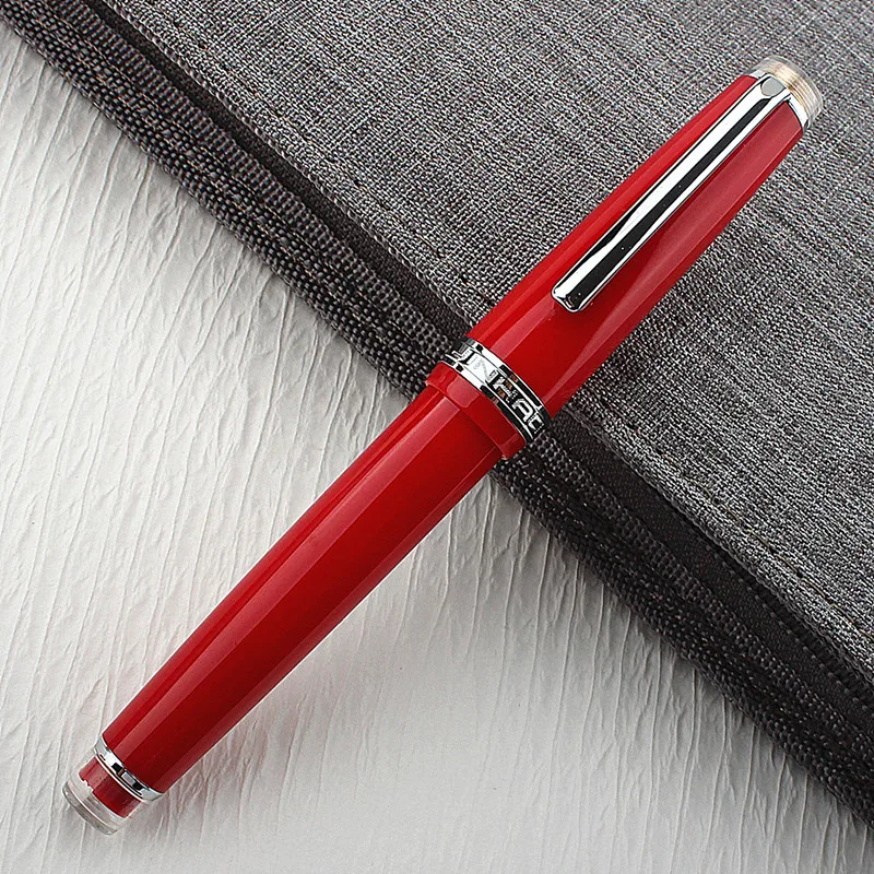 Jinhao-82-Fountain-Pen-Acrylic-Ink-Pen-Red-EF-F-Nib-Business-Office ...