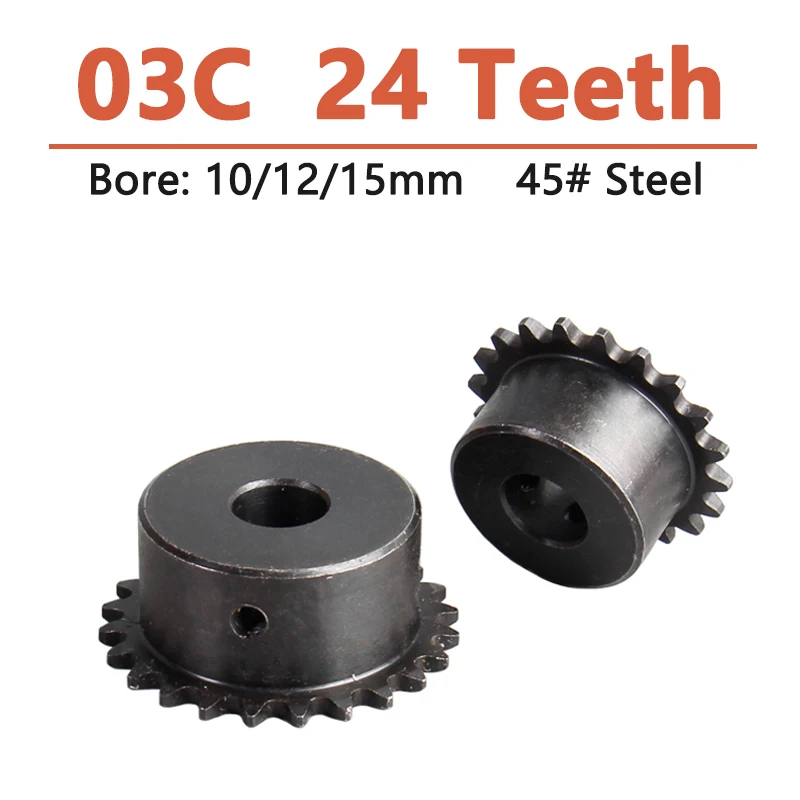 1pc-24-Teeth-03C-Industrial-Drive-Sprocket-Wheel-45-Steel-Chain-Gear ...