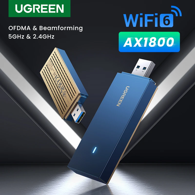Dual Band Ax1800 Usb Wifi Adapter | Usb Wifi Adapter Ugreen | Usb Network Card Wifi - Network ...