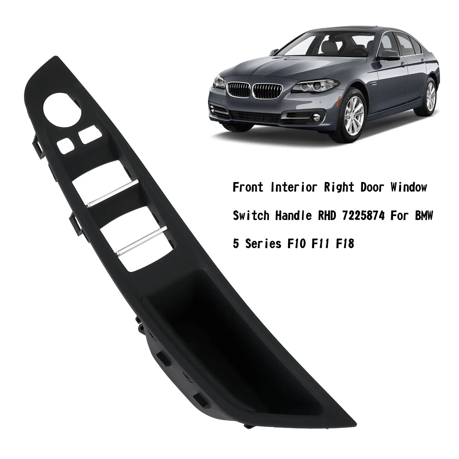 Areyourshop 전면 인테리어 오른쪽 도어 창 스위치 핸들 RHD BMW 5 시리즈 F10 F11 F18 ...