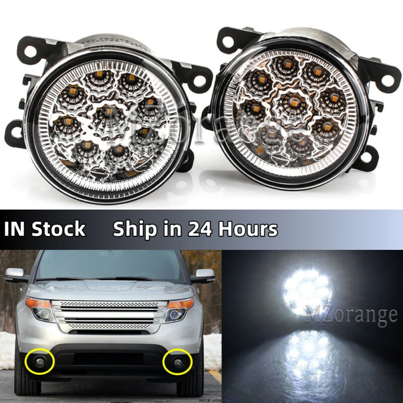 Fog-Lights-For-Ford-Explorer-2011-2012-13-2014-2015-2X-LED-Front-Bumper ...