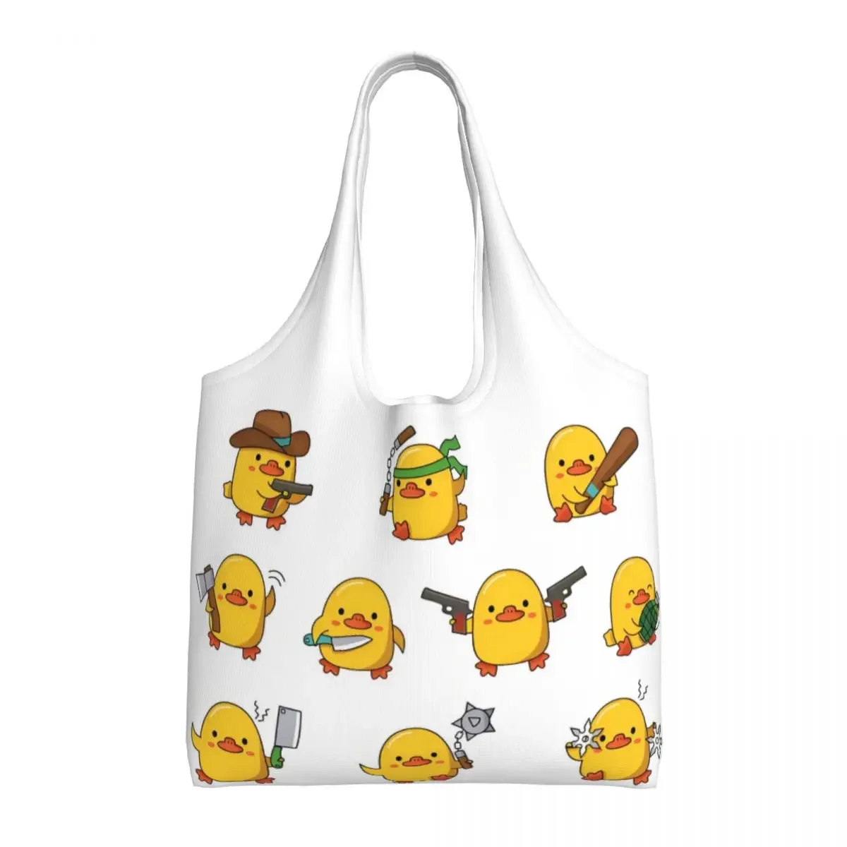 Custom-Set-Of-With-Dangerous-Cute-Ducks-Canvas-Shopping-Bag-Women ...