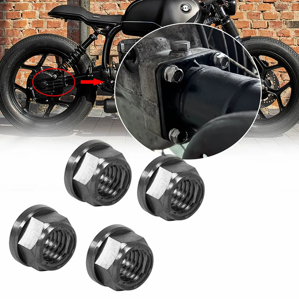 Cafe-Racer-Accessories-Single-Arm-Shift-Drive-Nut-M10-Titanium-4PCS-for ...