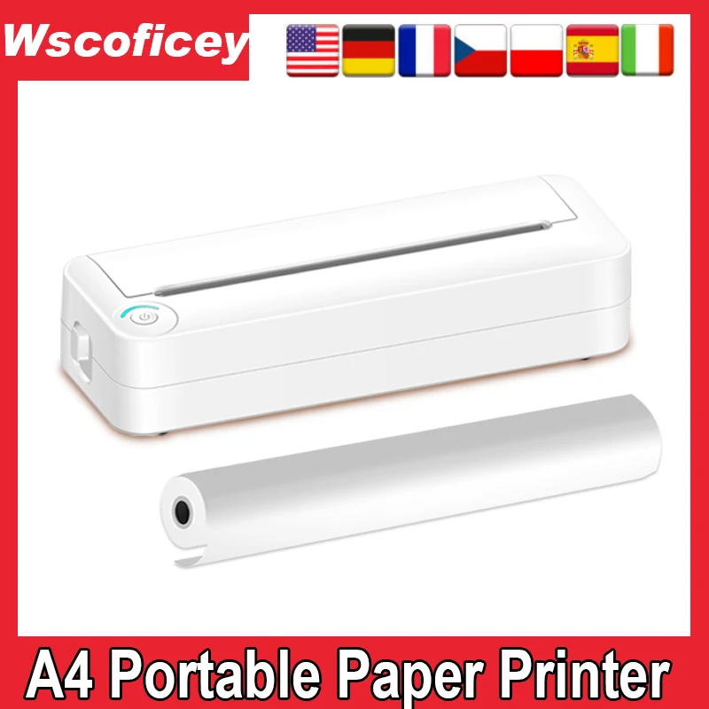 A4-Portable-Paper-Printer-Thermal-Printing-Wireless-BT-Connect-for-iOS ...
