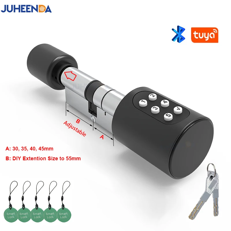 Digital-Keypad-Smart-Lock-Cylinder-Tuya-APP-RFID-Card-Password-Code ...