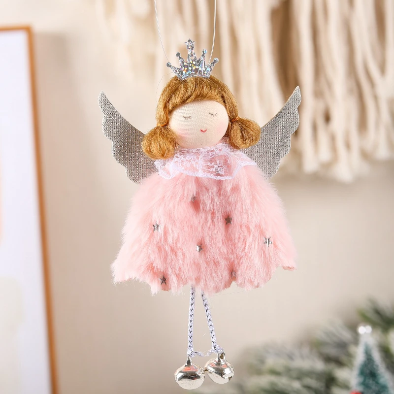 Plush Angel Girl Doll Pendant Christmas Decorations Handmade Crafts ...