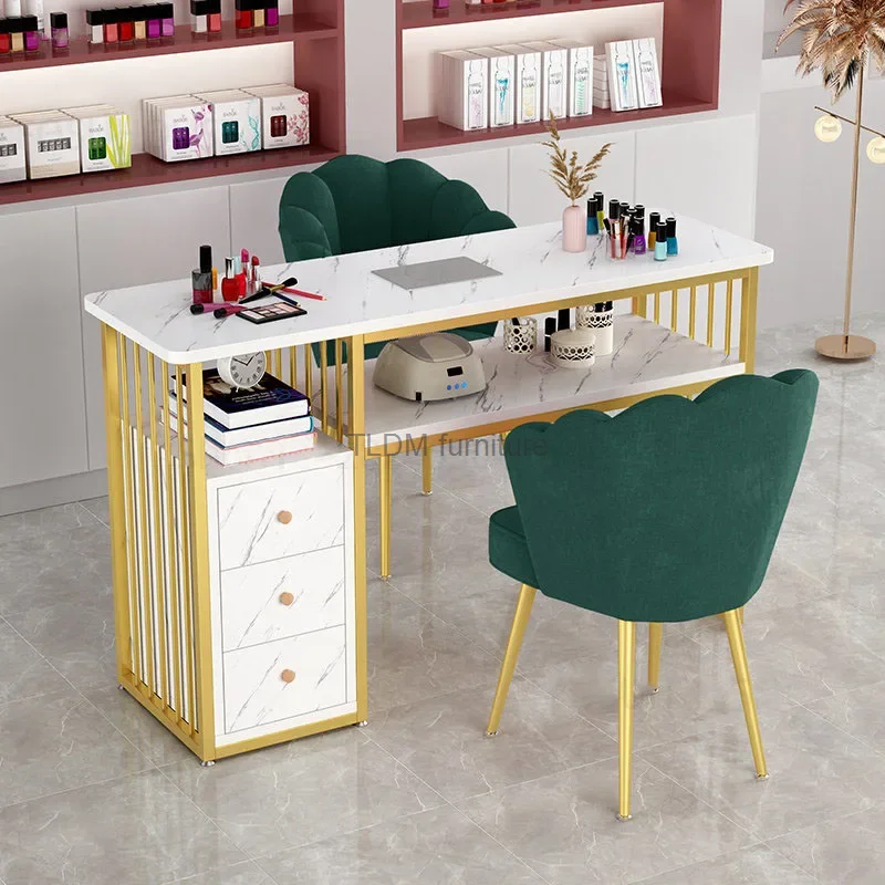 Beauty-Salon-Professional-Manicure-Table-Light-Luxury-Nail-Table-and ...