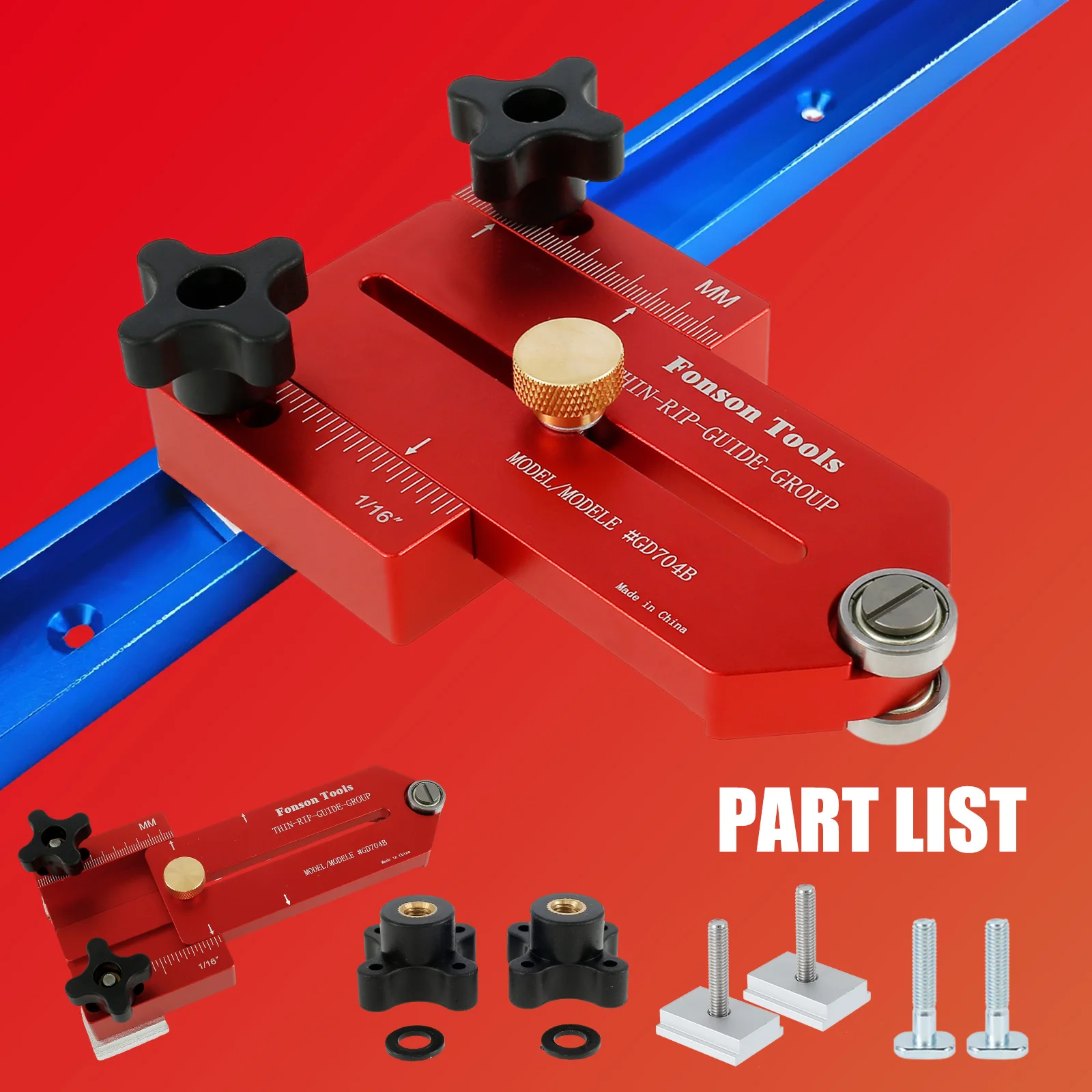 Woodworking-Thin-Rift-Table-Saw-Jig-Aluminum-Sheet-Cutting-Guide-Tool ...