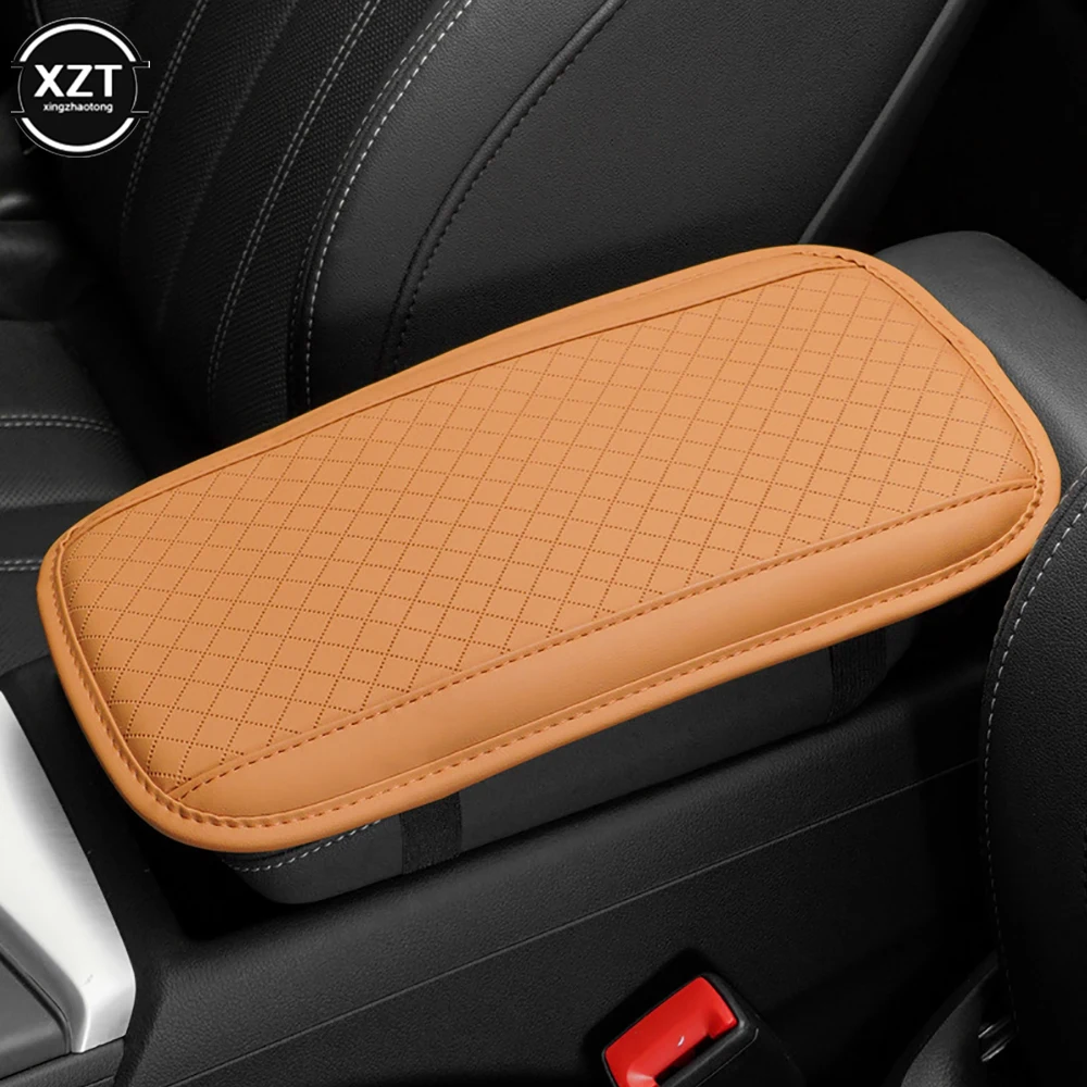 Car-Armrest-Pad-Cover-Leather-Center-Console-Box-Cushion-Mat-Protector ...