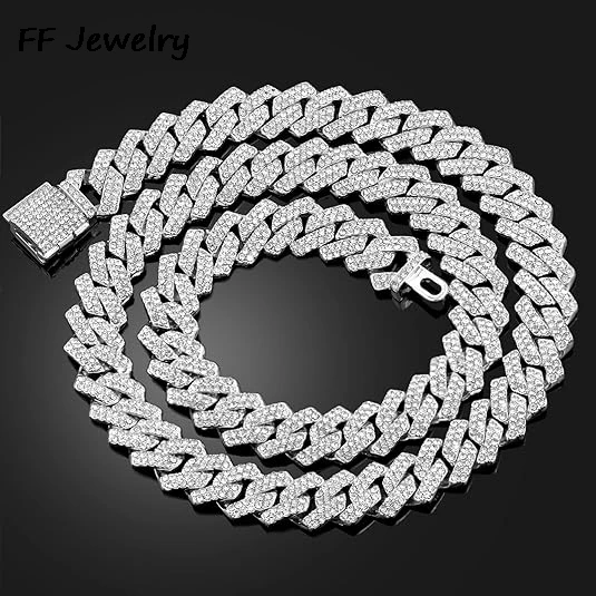 16-18-20-24inch-Cuban-Link-Chain-Hip-Hop-Iced-Out-Paris-Chain-2-Row ...