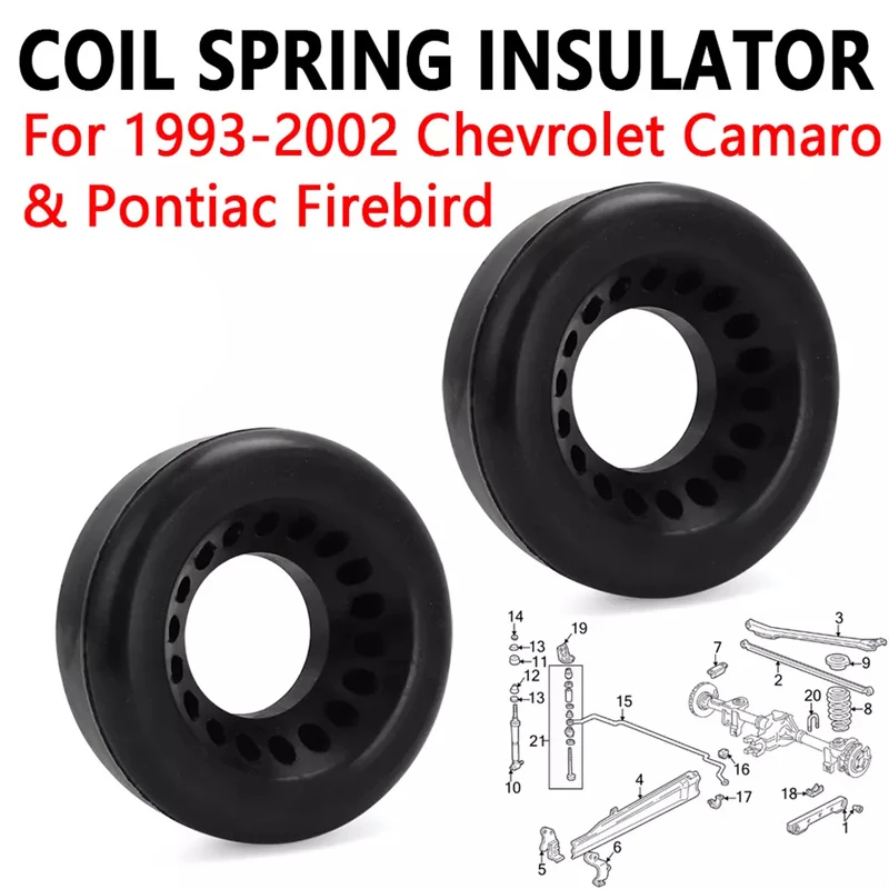 For-Chevrolet-Camaro-Firebird-1993-2002-Rear-Rubber-Coil-Spring ...