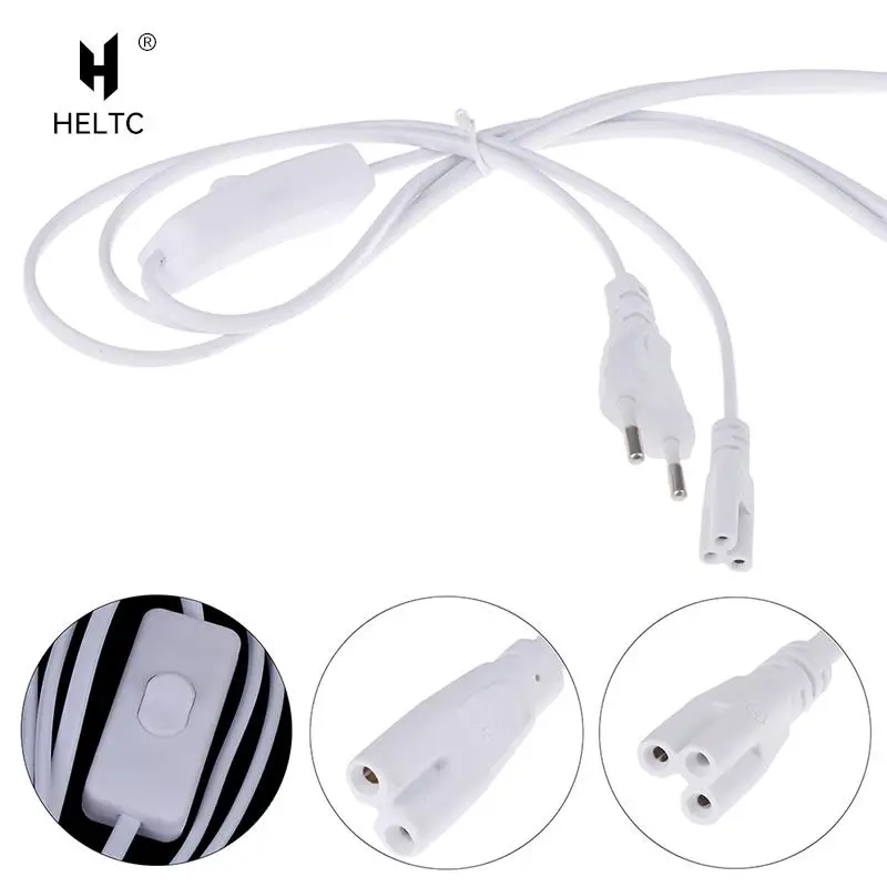 1-8m-Lighting-Accessory-250V-EU-Plug-Switch-Cable-For-T5-LED-Tube-T8 ...