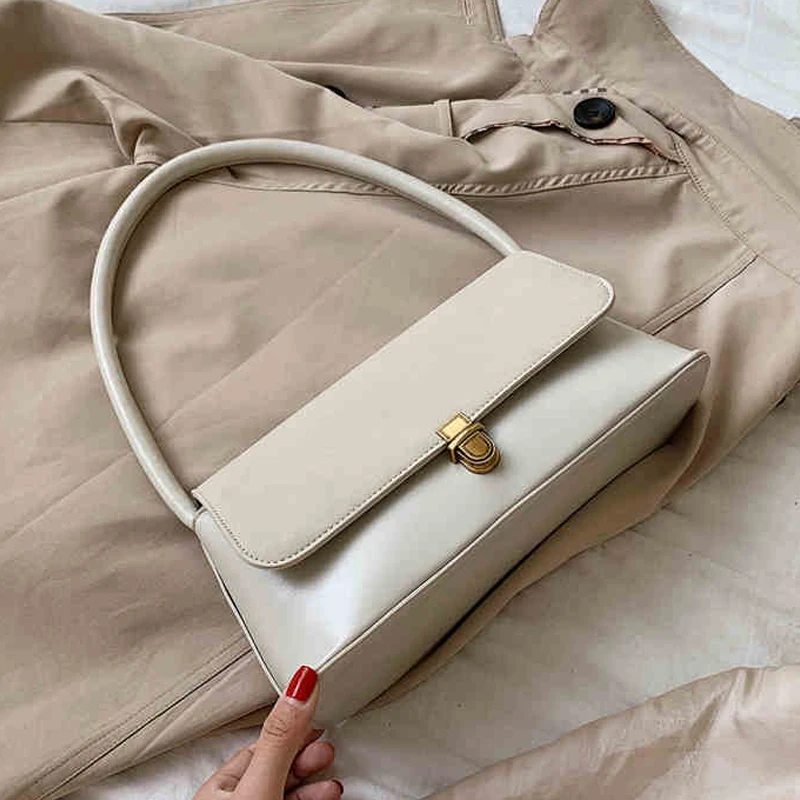 Luxury Designer White Underarm Bag for Women French Versatile Single ...