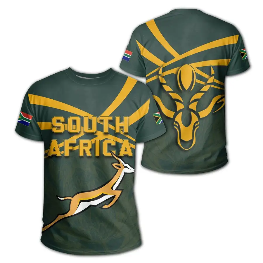 South African Springbok Unique T Shirt Scratch Style Men's Clothing ...