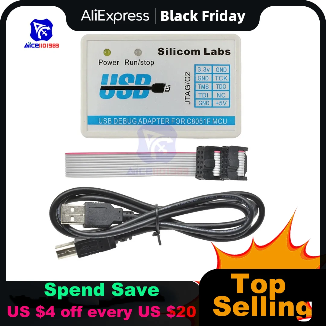 diymore-C8051F-Emulator-Downloader-Programmer-JTAG-C2-U-EC6-U-EC5-EC3 ...