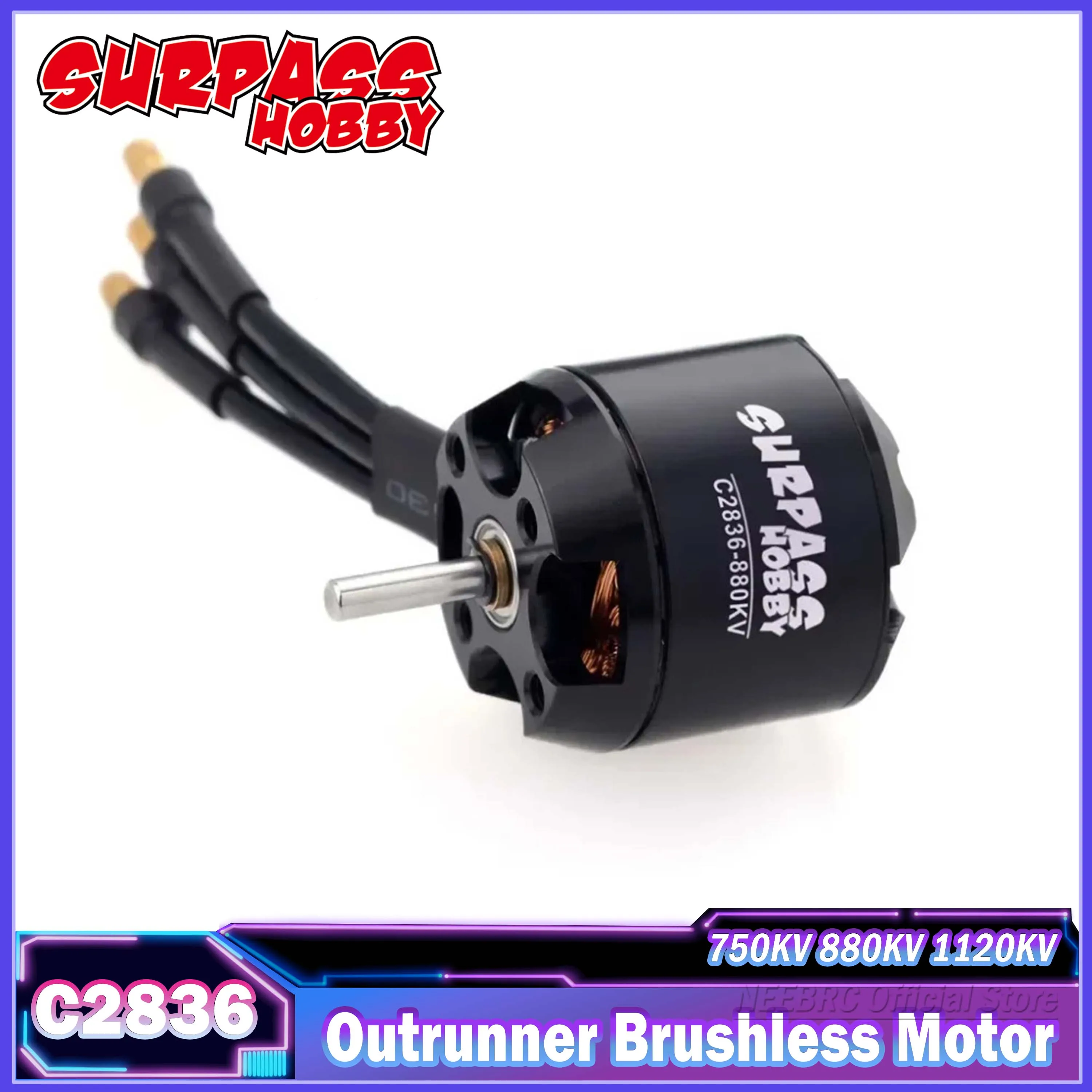 SURPASS-HOBBY-C2836-2836-750KV-880KV-1120KV-Outrunner-Brushless-Motor ...