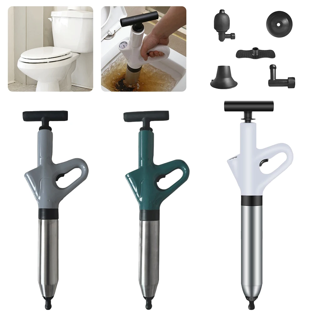 Toilet-Plunger-Drain-Clog-Remover-High-Pressure-Air-Drain-Blaster-Gun ...