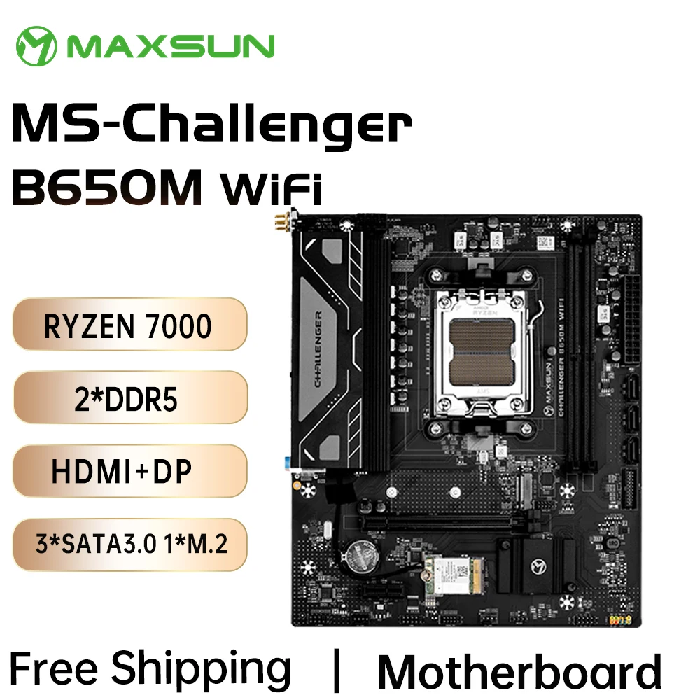 MAXSUN-Challenger-B650M-WiFi-computer-motherboard-support-AMD-CPU-AM5 ...