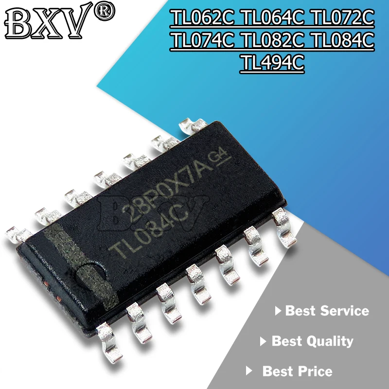 10PCS TL084CDT SOP14 TL084 SOP 084C SMD TL084CDR SOP-14 TL084C SMD TL062C TL064C TL072C TL074C ...