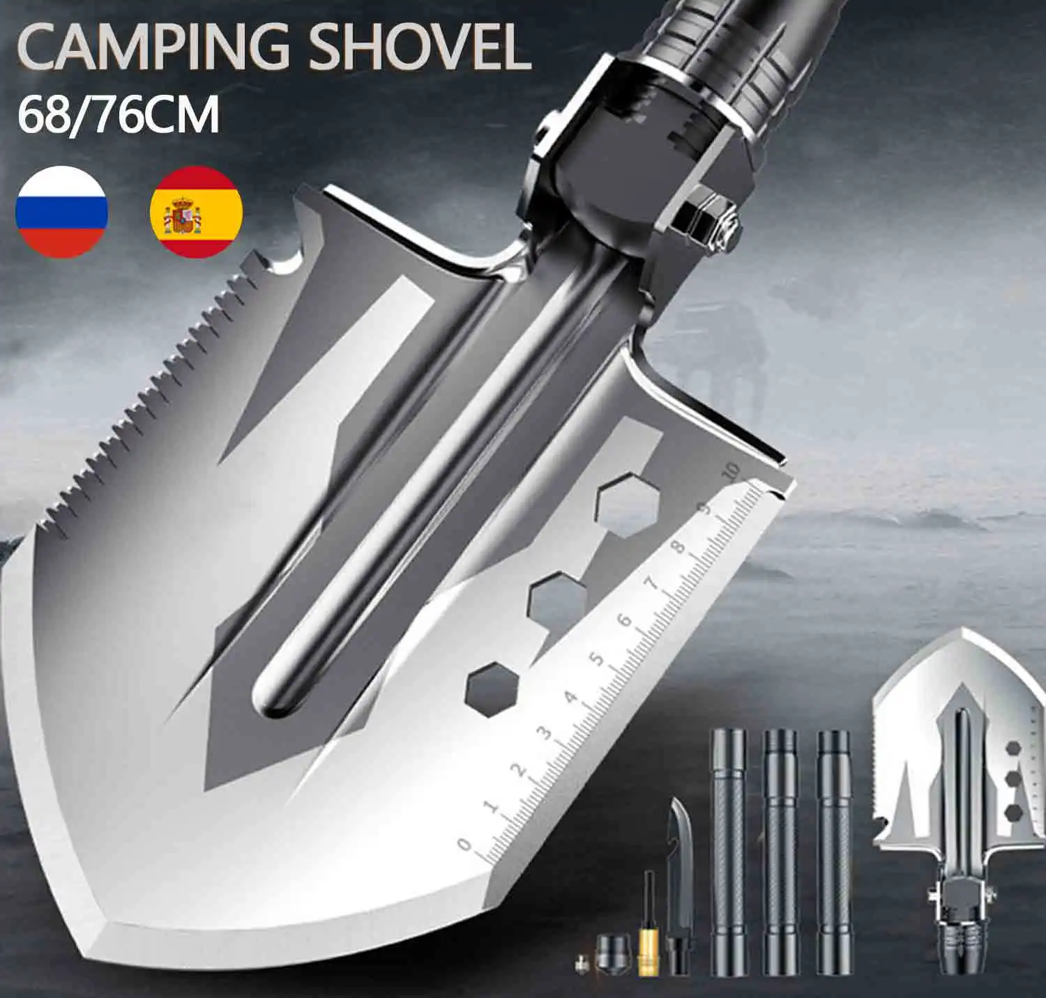 Camping-Shovel-Military-Tactical-Folding-Multifunctional-Shovels ...