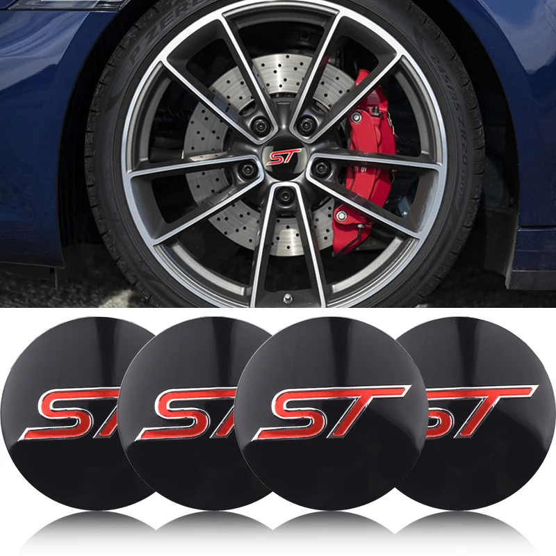4Pcs-56mm-ST-Car-Wheel-Center-Stickers-Cover-for-Ford-ST-Fusion-Everest ...