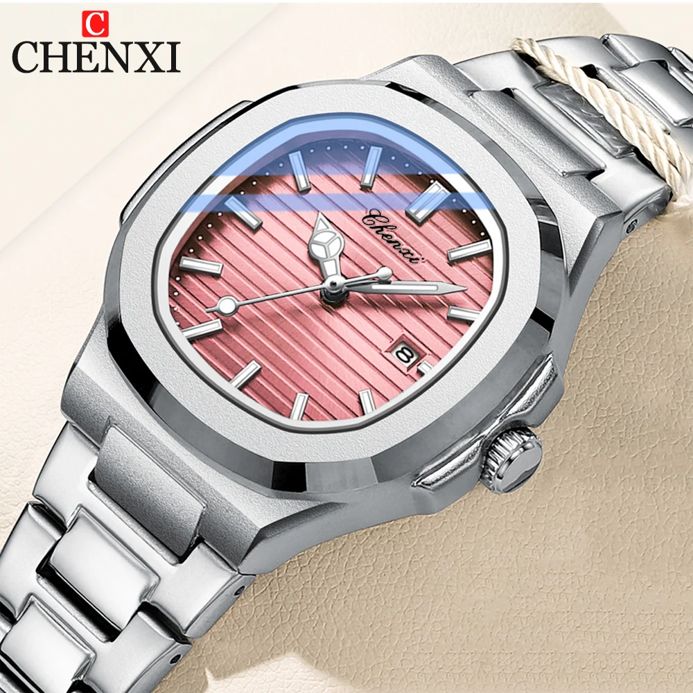 CHENXI-Octagonal-Alloy-Case-Watch-for-Women-s-Striped-Dial-with ...