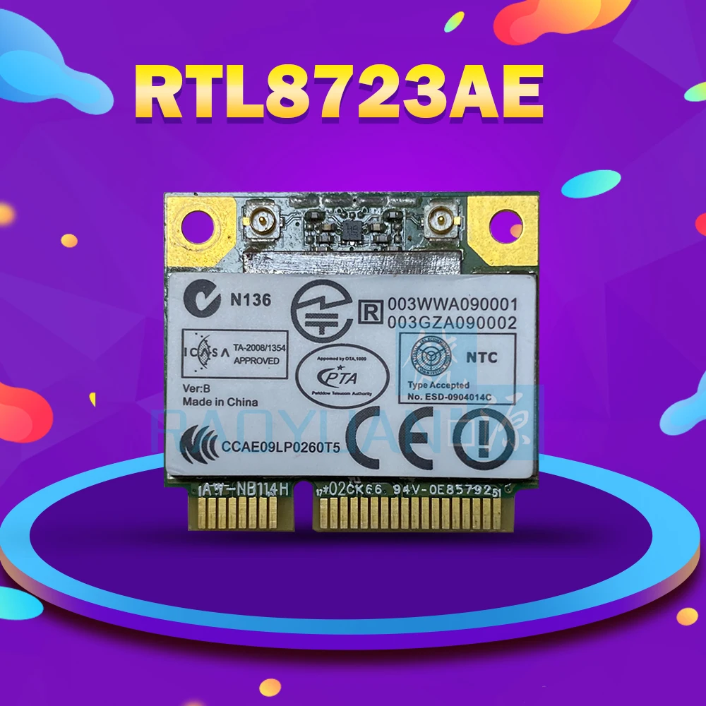 AzureWave AW NB114H RTL8723AE 하프 미니 PCI Express 300M + Bluetooth4.0 ...