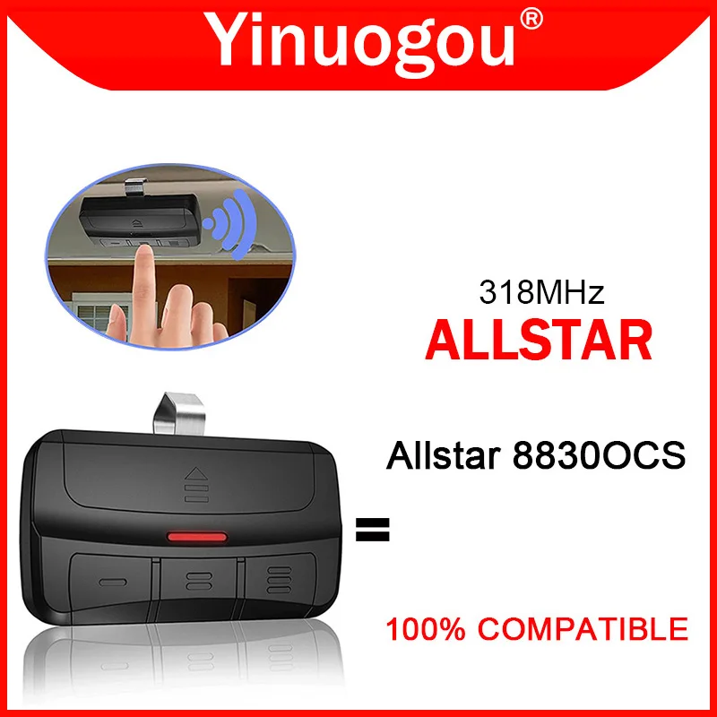 318MHz-ALLSTAR-8830OCS-Remote-Control-Garage-Door-Opener-Clone-ALLSTAR ...