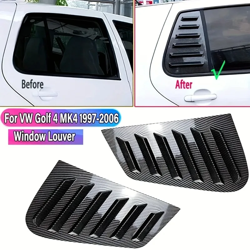 For Volkswagen GOLF 4 MK4 1997-2006 Car Rear Louver Window Side Shutter ...