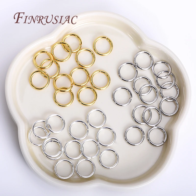 200pcs/lot 18K Gold Plated Open Jump Ring Wholesale ,Brass Metal Split Rings Connector Ring For ...