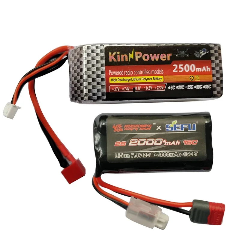 2S 7.4V 2000mAh Li-ion battery/Upgraded 3S 11.1V 2500mAh Lipo battery for MJX Hyper Go14301 ...