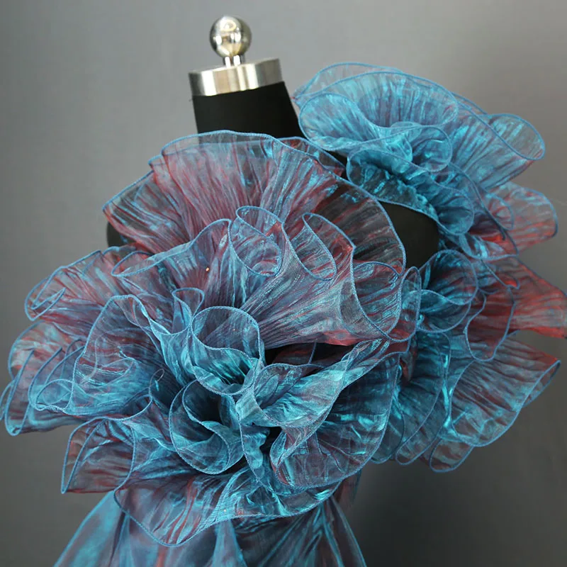 1-3-5-10m-Pleated-Crystal-Organza-Lace-Edge-Gathered-Trim-Ribbon-13-cm ...