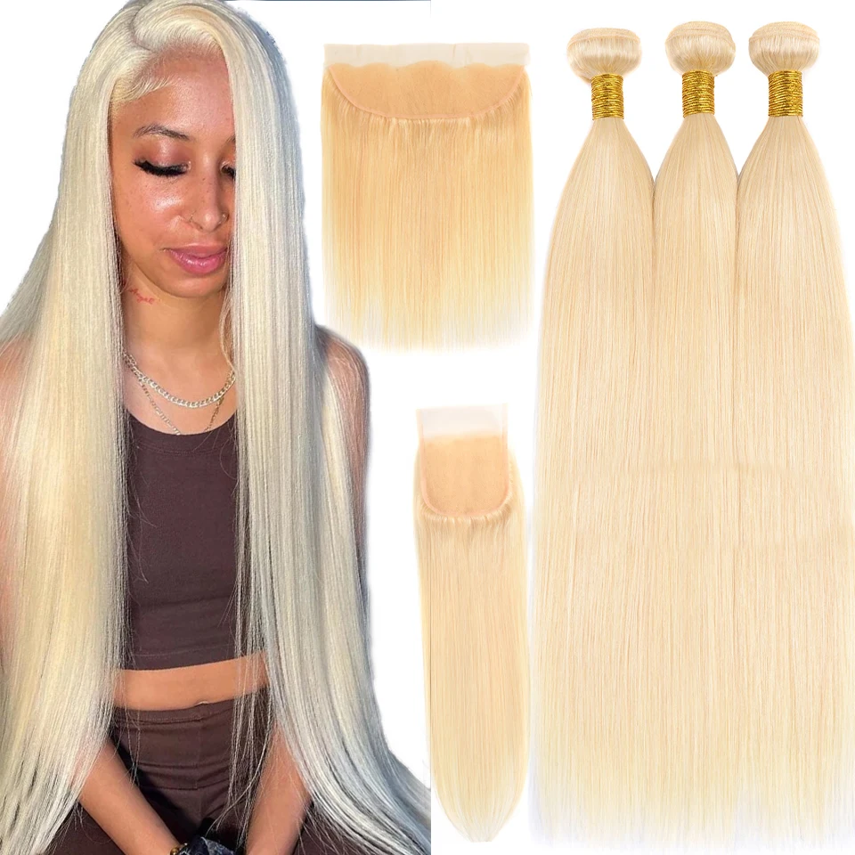 Mel loira colorido 613 pacotes com frontal remy em linha reta pacotes ...