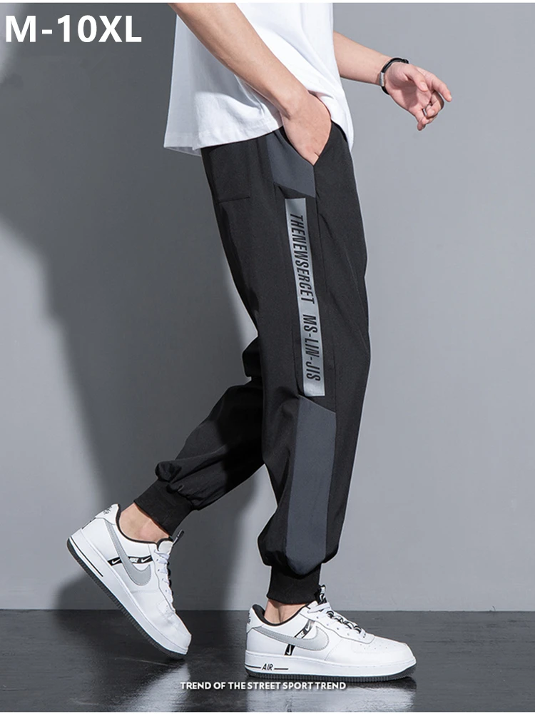 Plus Size 10XL Summer Joggers Men Loose Trousers Ankle Length 8XL 7XL ...