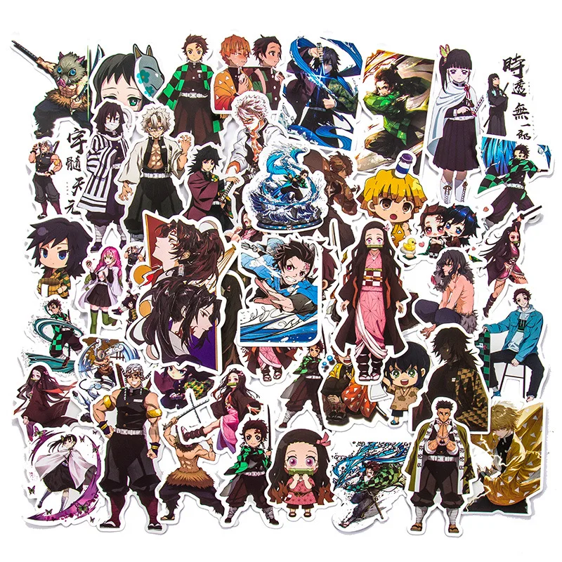 10/50pcs Japan Anime Demon Slayer Graffiti Stickers for Laptop Luggage ...