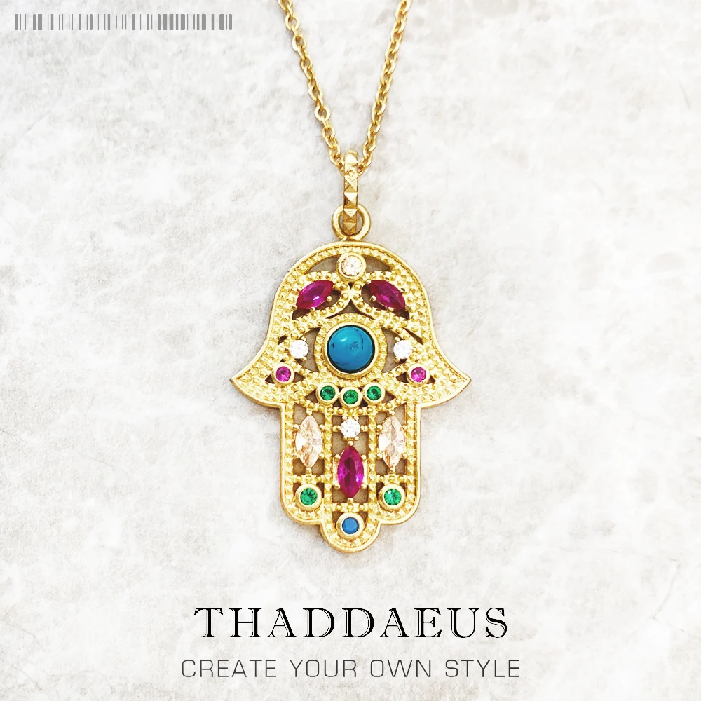 Charm Necklace Golden Hand of Fatima Summer Brand New Vintage Fine ...