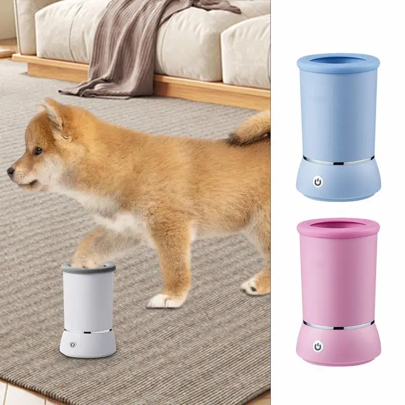 Automatic-Pet-Dog-Foot-Washer-Cleaner-Brush-Soft-Silicone-needle-Dog ...