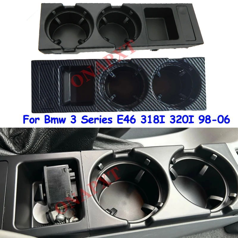 For Bmw 3 Series E46 318I 320I 98-04 ABS Black Carbon Fiber Center ...